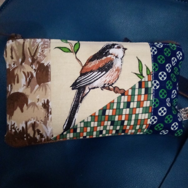 Vegan Suede Zipper Wallet Kitty Coin Purse Designers Guild Fabric ...