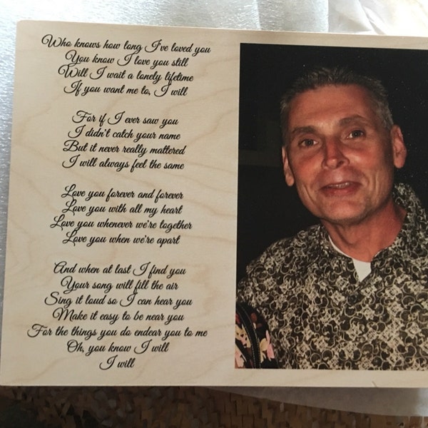 Personalized Picture Frame, Photo on Wood, Picture Frames Quotes ...