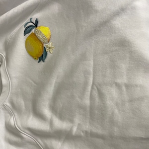 Lemon Iron-on Patch, Citrus Fruit Badge, Embroidered Fruity Applique ...