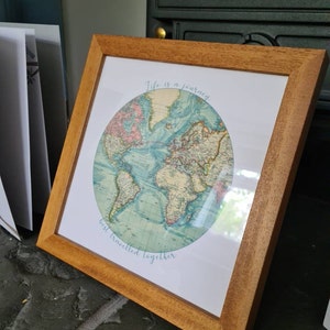 Custom Contemporary 3 Location Map Art Met Engaged Married - Etsy UK