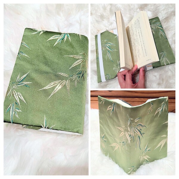 Adjustable Book Cover, Fabric Book Cover, Reusable Book Cover, Handmade ...