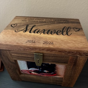 Memorial Card Box With Personalized Name, Photo Frame Chest Picture ...