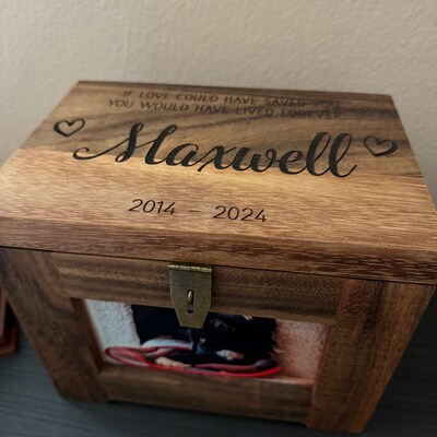 Memorial Card Box With Personalized Name, Photo Frame Chest Picture ...