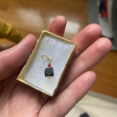 Azabache Coral 925 Gold Filled Pendant Genuine Azabache - Etsy