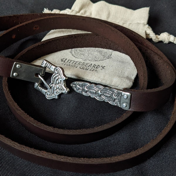 Viking Saxon Belt With Buckle and End Tip - Etsy