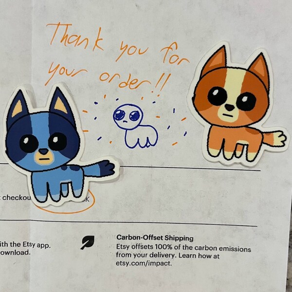 Heeler Dog TBH Creature Sticker | Blue and Bingo Dogs Cartoon Meme ...