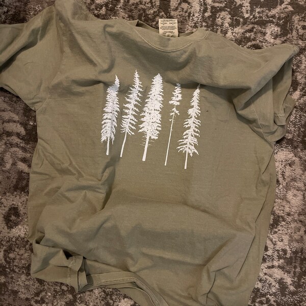 Comfort Colors Pine Trees Shirt, Evergreen Trees, Forest Tshirt, Trees ...
