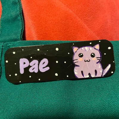 Custom Name Tag Personalized Hand Painted Name Tag Plate Starbucks ...