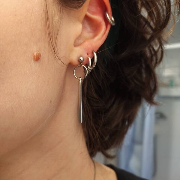 BTS Earrings, Kpop Earrings, Korean Earrings, Double Piercing Earring ...