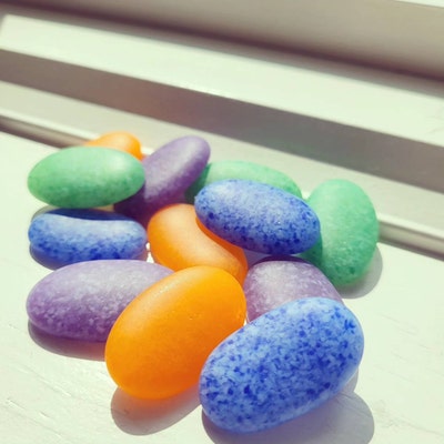 9 Seaglass Feel Memory Pebbles Encasing Ashes Fur Hair or - Etsy Canada