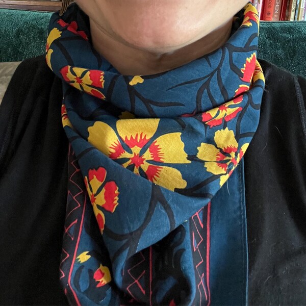 Bestseller / Women's Large 30" X 30" Square Handmade Oversized Rayon ...