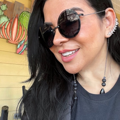Fashion Chain Temple Glasses Oversized Style Armless Sunglasses. - Etsy