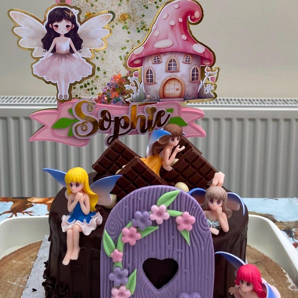 Personal Fairy First Cake Topper / Birthday Cake Topper / Shaker Cake ...