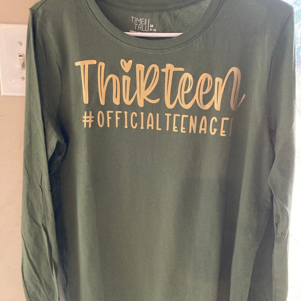 Thirteen SVG - 13th Birthday SVG - Official Teenager Png - Digital ...