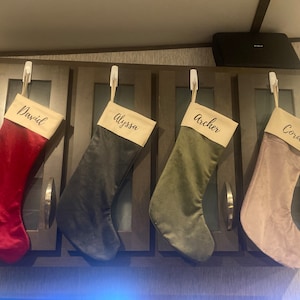 Personalized Velvet Christmas Stocking Name Christmas Stocking Name ...