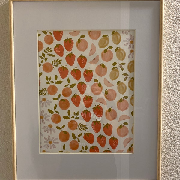 Pink Strawberry Print | Digital Download | Nursery Printables | Baby ...