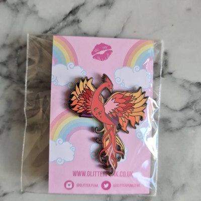 Phoenix Enamel Pin Phoenix Pin Magical Pin Magic Pin Mythological ...
