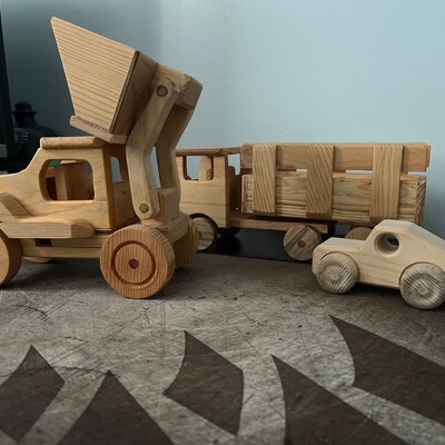 Wooden Toy Excavator Wood Toy Digger Gift for Kids - Etsy