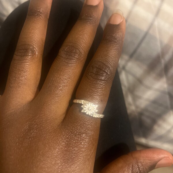 Purity Ring - Girl's Love Waits Flower in Sterling Silver With Pink ...