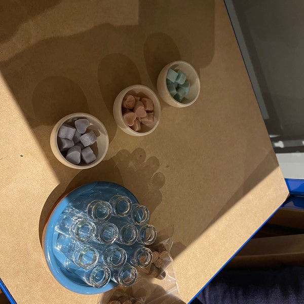 Mini Small Glass Cork Stopper Bottles Spell Jar Bead Container Clear ...