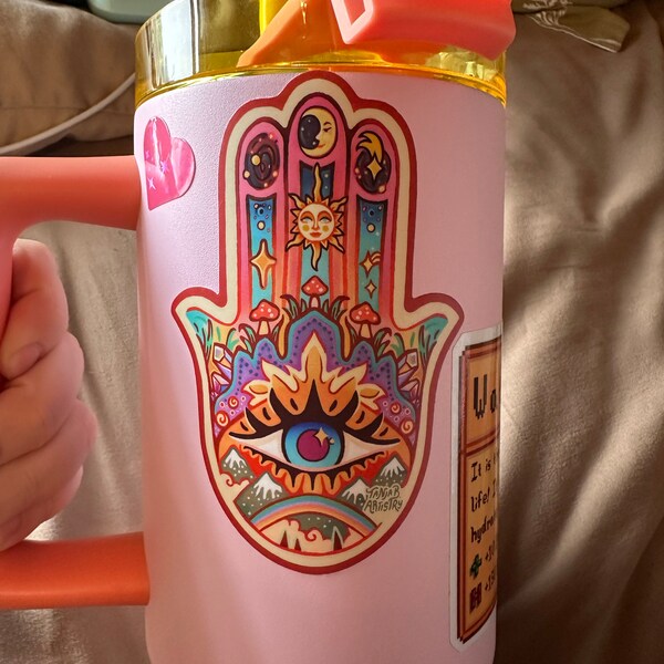 HAMSA HAND // Weatherproof Outdoor Sticker // Vinyl 4" - Nature ...