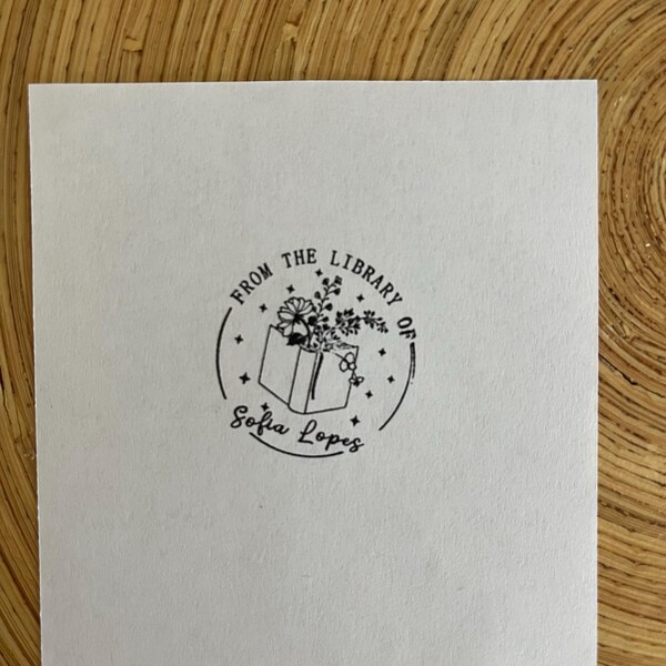 Personalized Book Stamp, Library Stamp, Self Inking Library Stamp, From ...