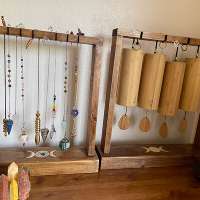 Handmade Pendulum Stand / Holder for 14 Pendulums With Incense Burner ...