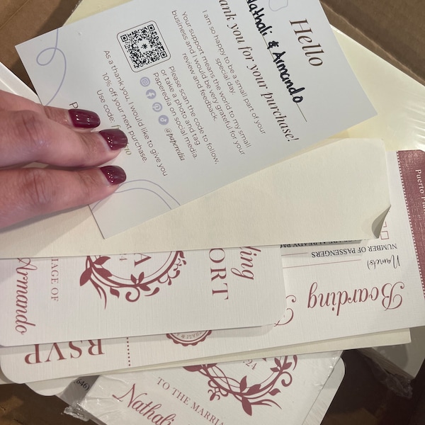 Boho Chic Boarding Pass Terracotta Save the Date Invitation for a ...