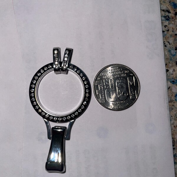 Round Floating Locket 25mm Stainless Steel Twist Glass Locket for ...