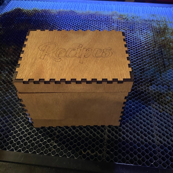 Recipe Box SVG + Ai Laser Cut Files -- INSTANT DOWNLOAD - Etsy