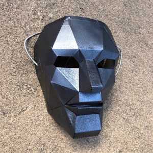 DIY Human Face Mask, Low Poly Paper Craft Template, Printable Human ...