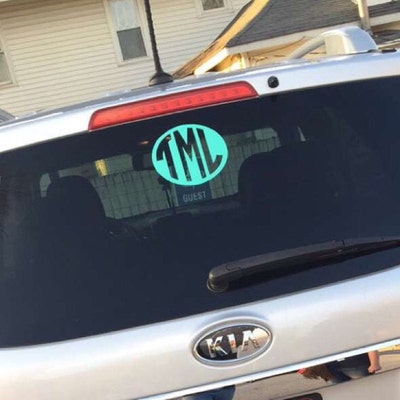 Vinyl Monogram Sticker indoor and Outside Use - Etsy