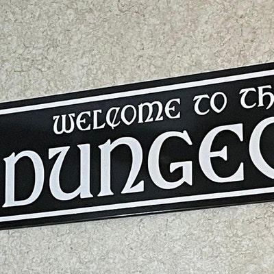 Welcome to the Dungeon 6x24 Aluminum Wall Sign D20 RPG TTRPG Gaming ...