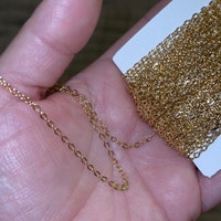 Gold Rolo Cable Chain by Yard, Oval Link Chain,wholesale Bulk Roll ...