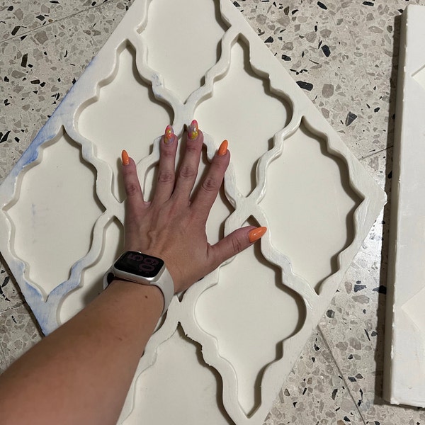 Arabesque Cement Tile Mold, Concrete Mold, DIY Concrete Molds, 4.25"x4 ...