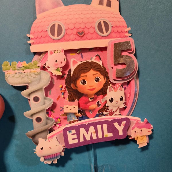 Gabby Cat 3-D Cake Topper - Etsy