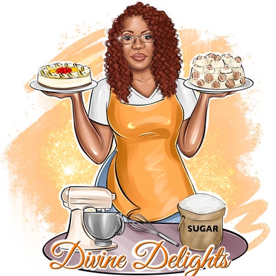 Baker Cartoon Logo, Chef Logo Design, Custom Portrait, Cake Shop Logo ...