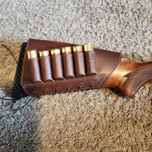 Leather Buttstock Holster Decorative Hunters Stock Cover With Cheek ...