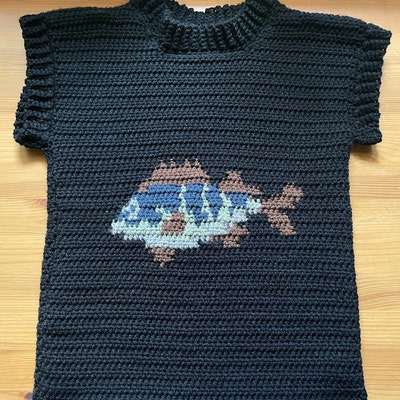 Fishy Aleks Crochet Sweater PATTERN ONLY - Etsy