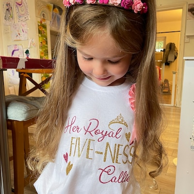 Birthday Tiara and Badge, Purple Princess Tiara, Purple Birthday Badge ...