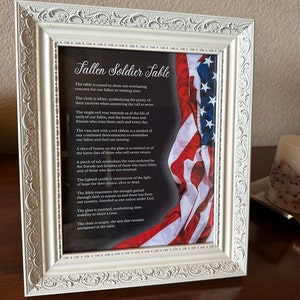 Fallen Soldier Memorial Sign White Background Digital Download Memorial ...