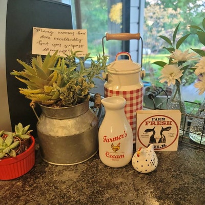 Farm Fresh Milk Square Wooden Block Sign Farmhouse Tiered - Etsy