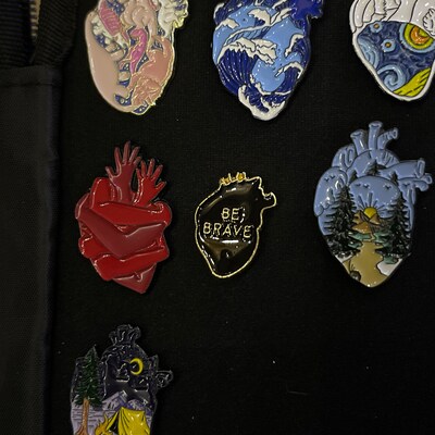 Multi-hand Embrace Red Heart Enamel Pin Badge Enamel Pins Set - Etsy