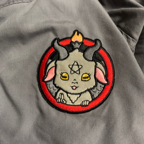 Fuzzy Baphomet Patch Sticker Baphometh Patch Spooky Magick Kawaii Goat ...