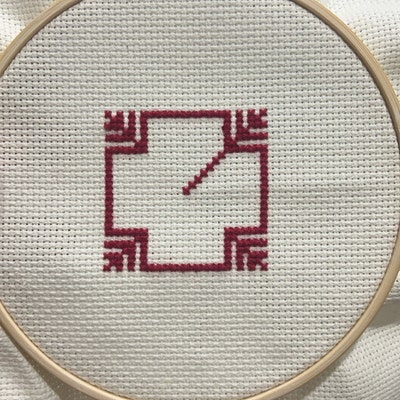 Palestinian Embroidery Cross Stitch DIY Tatreez Kit 5in Hoop With 4 ...