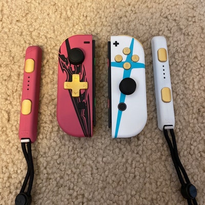 Custom Xenoblade Chronicles Mythra Pyra Themed Nintendo Switch Joy-con ...
