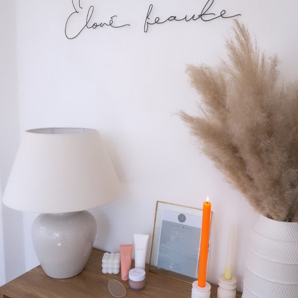 Lightbulb CUSTOM Wire Handwritten Wire Phrases Bespoke Wall Words Wall ...