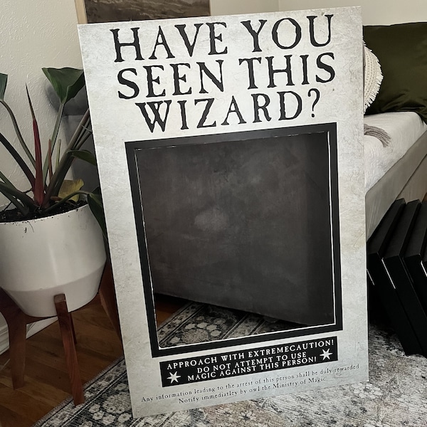 Wizard Wanted Poster Photo Booth Prop: Halloween Party (digital ...