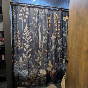 Dark Academia Cottagecore Shower Curtain Goblincore Vintage Apothecary ...