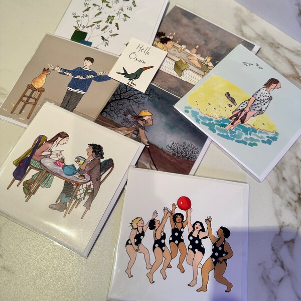 GIGGLE AND CHIPS A Friendly Funny Card .three Friends Having a Laugh ...